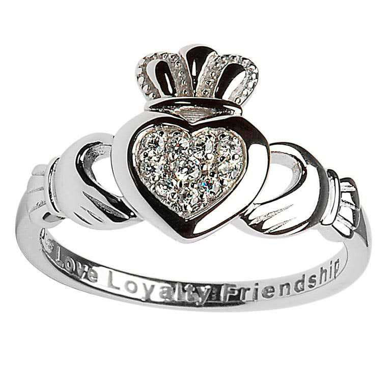 Pave Claddagh Ring – Funky Skunk