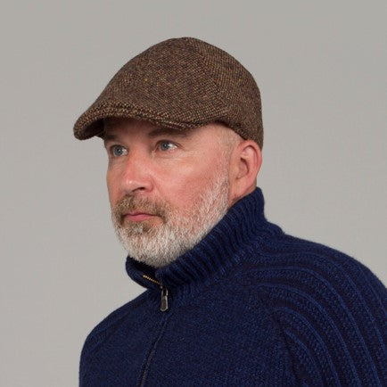 Erin Tweed Cap - Brown Salt & Pepper – Funky Skunk