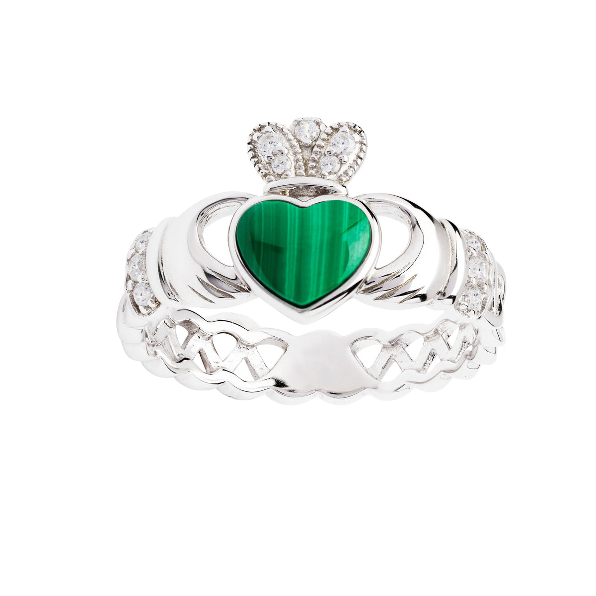 Malachite Claddagh Ring – Funky Skunk