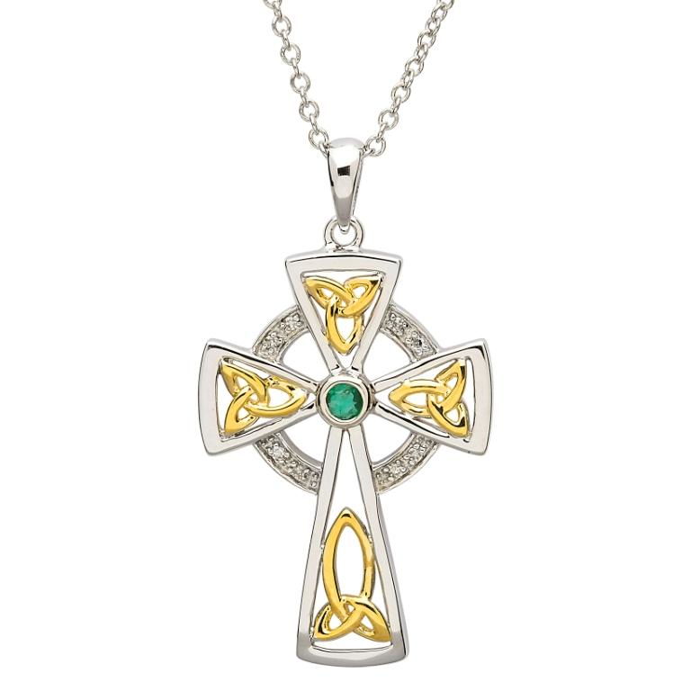 ShanOre Diamond and Emerald Celtic Trinity Cross – Funky Skunk